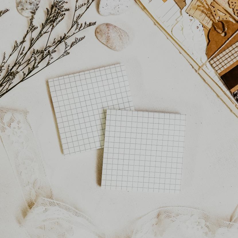 White Grid Sticky Notepad – Deco Art MNL