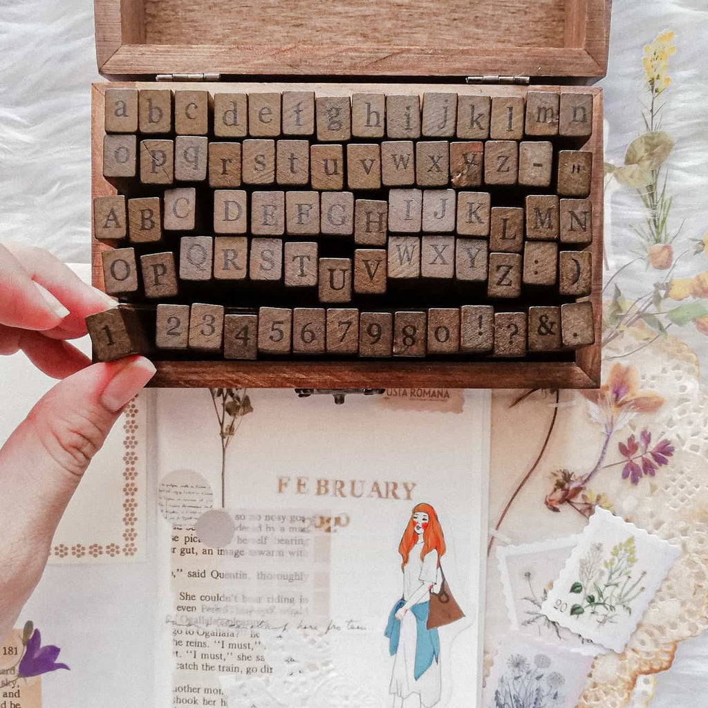 Uppercase and Lowercase Wooden Alphabet Stamp Set – Deco Art MNL